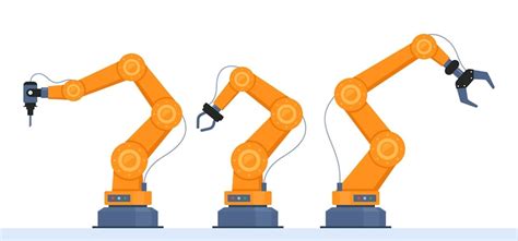 Premium Vector Robotic Arms Set Manufacturing Automation Technology Industrial Tools