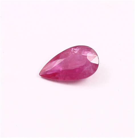 Burmese Ruby Pear Cut Stone
