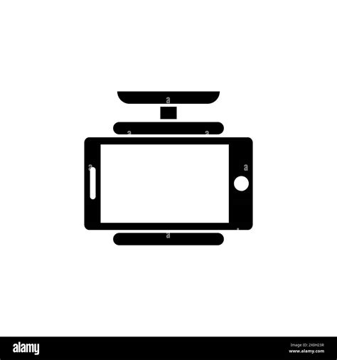 smartphone car holder flat vector icon simple solid symbol isolated on white background stock