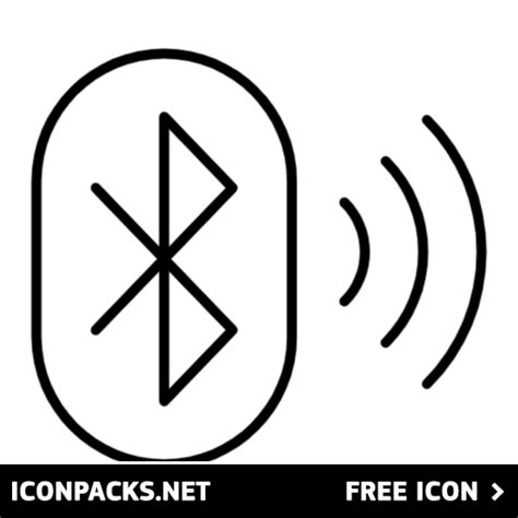 Free Bluetooth Wireless Connection Black Outline Logo SVG PNG Icon Symbol Download Image