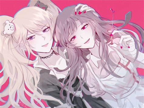 Enoshima Junko And Tsumiki Mikan Danganronpa And 2 More Drawn By Jey