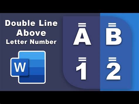 How To Add Double Line Above Letter And Number In Microsoft Word The Graphic Home