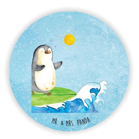 Mr And Mrs Panda Magnet Pinguin Surfer Eisblau Geschenk