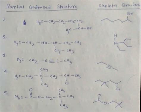[solved] For Each Structure Below Draw A Partial Condensed Structure Showing All Bonds Except