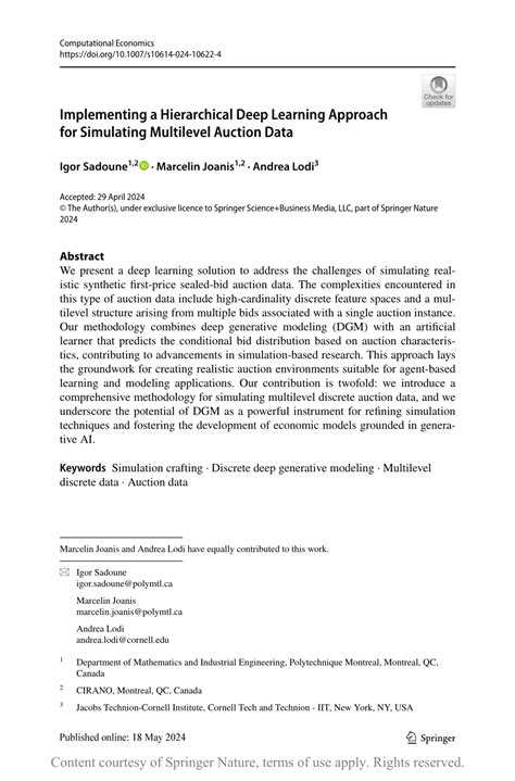 Implementing A Hierarchical Deep Learning Approach For Simulating