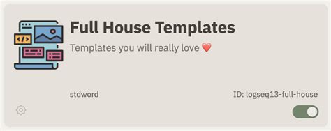 github stdword logseq13 full house plugin logseq templates you will really love ️ 🏛️