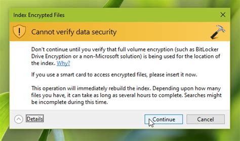 How To Allow Windows 10 To Index Encrypted Files