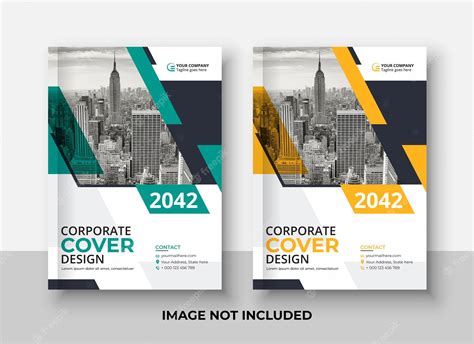 기업 비즈니스 책 표지 템플릿 프리미엄 벡터