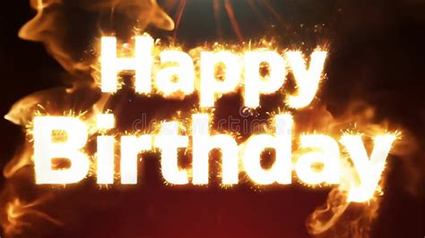 Dynamic Happy Birthday Animation With Sparkling Effects Stock Footage