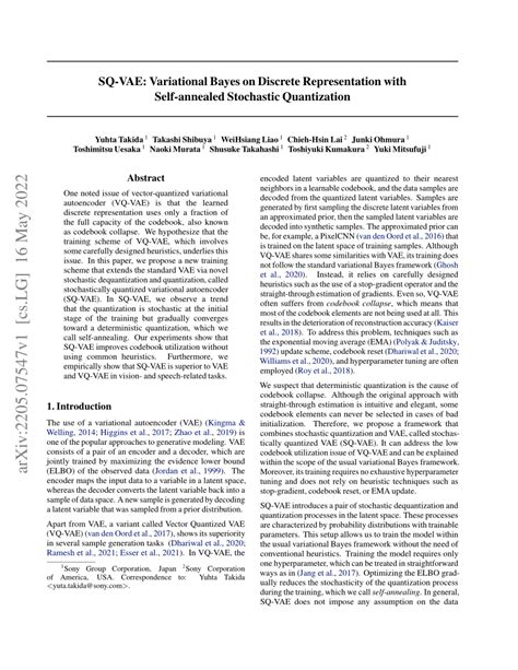 Pdf Sq Vae Variational Bayes On Discrete Representation With Self Annealed Stochastic