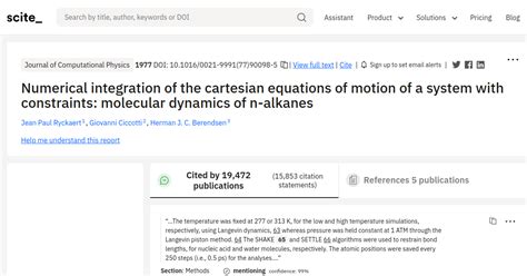 Numerical Integration Of The Cartesian Equations Of Motion Of A System With Constraints