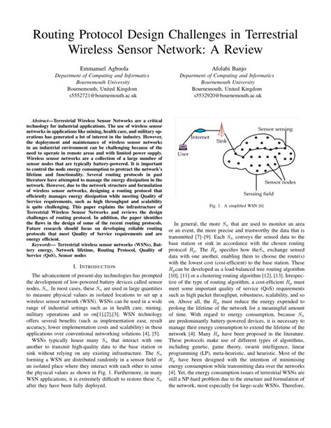 pdf routing protocol design challenges in terrestrial wireless sensor