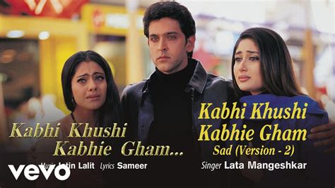 Kabhi Khushi Kabhie Gham Sad Version 2 Best Title Track Shahrukh
