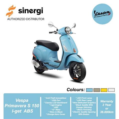 Jual Vespa Primavera S 150 Iget Abs On The Road Blue Capri Bekasi