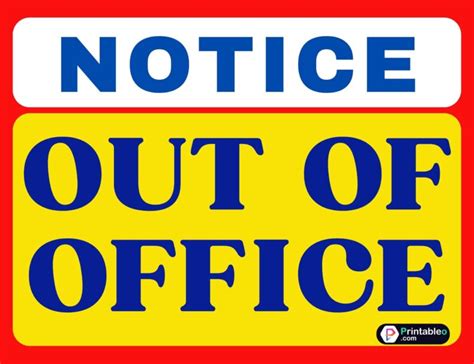 20 Out Of Office Sign Download Printable Pdfs