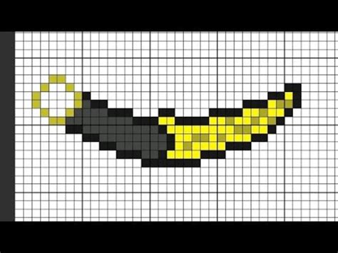 Как рисовать по клеточкам оружие