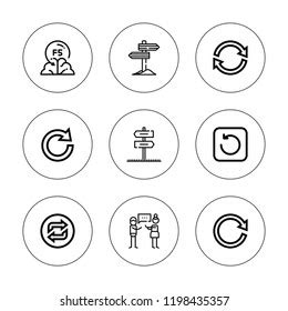 Directional Icon Set Collection Outline Stock Vector Royalty Free Shutterstock