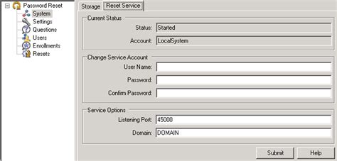 Using The Administrative Console To Configure Password Reset 11g