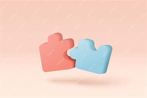 3d 지그 소 퍼즐 조각 팀웍의 상징 사람들 연결 지그 소 퍼즐 파트너십 개념의 문제 해결 비즈니스 도전 3d 팀웍 아이디어