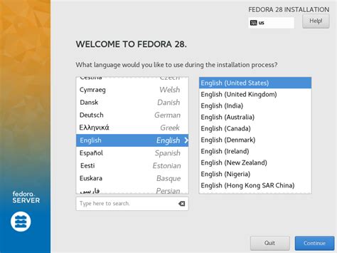 Fedora 28 インストール Server World