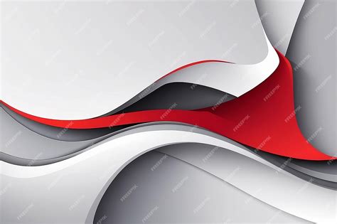 Abstract Red Grey Line Curve Wave Overlap White Design Modern Futuristic Creative Background