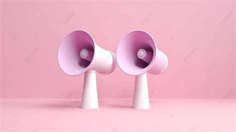 최소한의 3d는 파스텔 핑크색과 보라색 배경에 메가폰 2개를 렌더링합니다 물러나다 확성기 3d 시끄러운 대중 배경 일러스트 및 사진 무료 다운로드 Pngtree