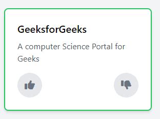 Design A Like And Dislike Toggle Button In Tailwind Css Geeksforgeeks