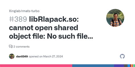 LibRlapack So Cannot Open Shared Object File No Such File Or Directory Issue Xinglab