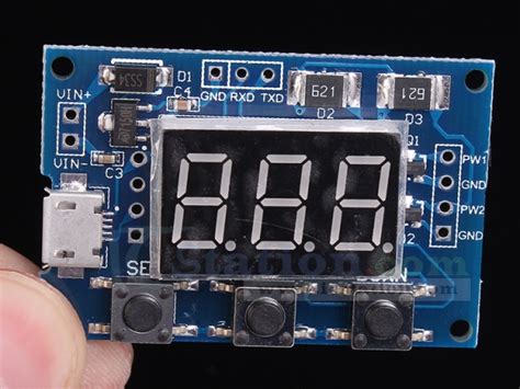 2 Channel PWM Pulse Adjustable Frequency Square Wave Digital Display