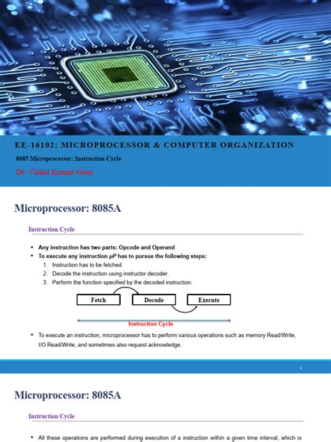Lecture Instruction Cycle Pdf Central Processing Unit Inputoutput