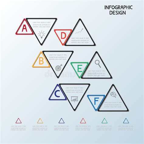 Infographic Triangle Template Stock Vector Illustration Of Info Diagram