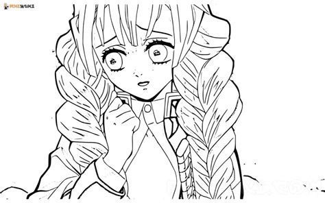 Mitsuri Kanroji Coloring Pages Coloringpagesonly Com