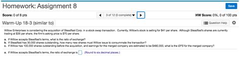 Solved Homework Assignment 8 Save Score 0 Of 8 Pts 3 Of 12