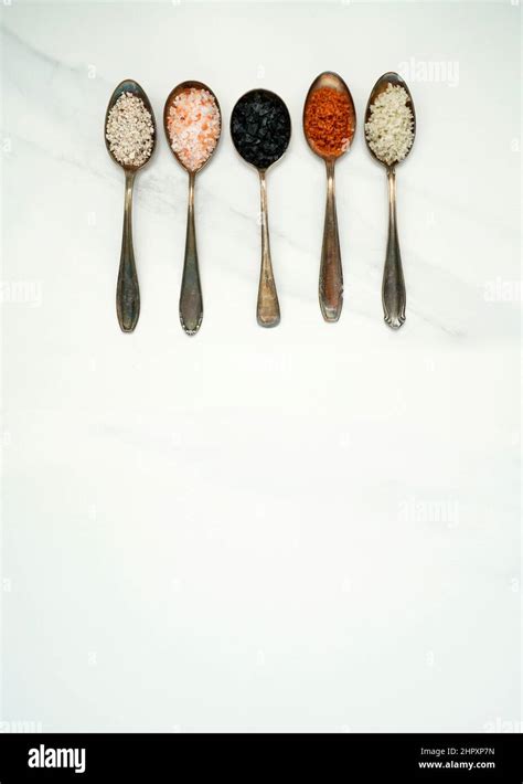 Various Types Of Salt From Around The World Left To Right Unrefined Salt From The Dead Sea