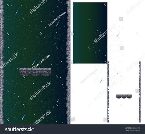 Vertical Parallax Game Background Vector Game Stock Vector Royalty Free 664626670 Shutterstock