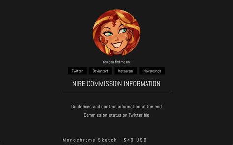 Nirefuster Commission Information Nirefuster Commission Information