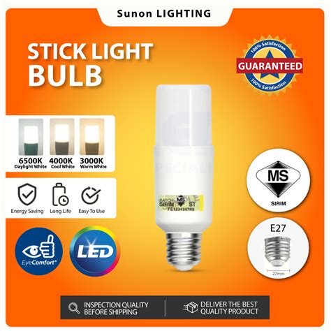 W High Quality Led Stick Bulb E Sirim Shopee Malaysia