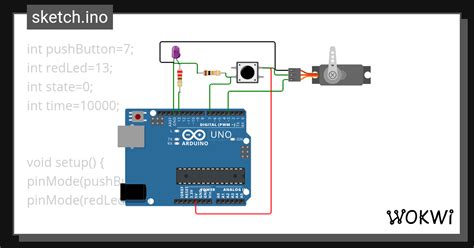 MartÍn JimÉnez Zoe Push Button Servo Wokwi Esp32 Stm32 Arduino Simulator