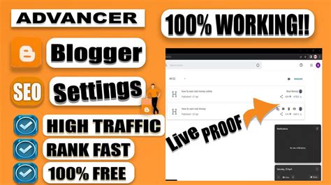 Advanced Blogger Seo Settings 2023 Get Free Unlimited Traffic From