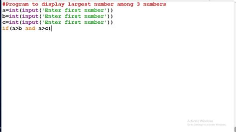 Largest Among 3 Numbers Youtube