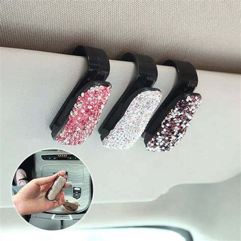 Car Glasses Clip With Diamonds Aeliesa
