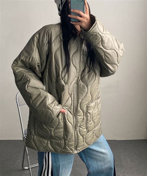 겨울신상 3컬러 백레터링 오버핏 깔깔이 패딩 점퍼