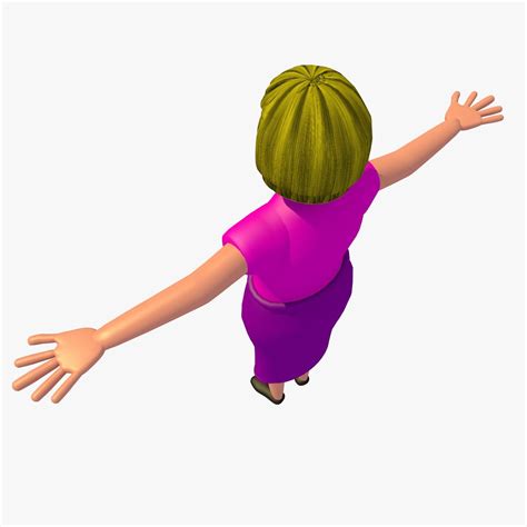 데이지 만화 여자 3d 모델 10 Fbx Dae C4d 3ds Free3d