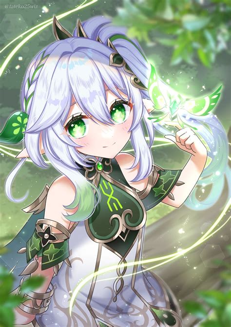 Nahida And Crystalfly Genshin Impact Drawn By Tateko Wiz Danbooru