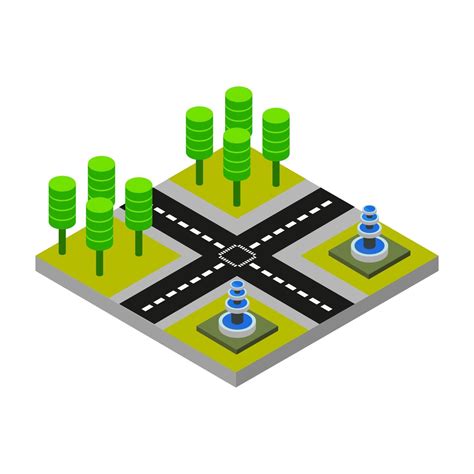 Isometric Park On White Background Vector Art At Vecteezy