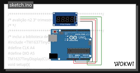 Display 7 Segmentos Wokwi Esp32 Stm32 Arduino Simulator