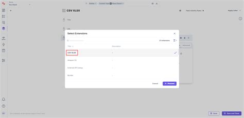 CSV XLSX