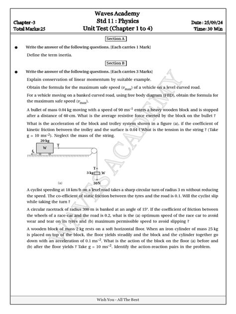 Unittestchapter1to4d25 Sep 2024 Pdf Force Physical Sciences
