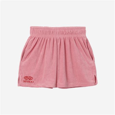 미나수 테리하프쇼츠 반바지 핑크 Menasoo Kream