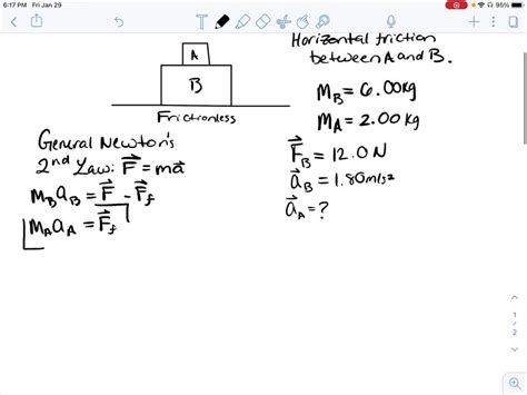 Block A Rests On Top Of Block B As Shown In Fig E The Table Is Frictionless But There Is